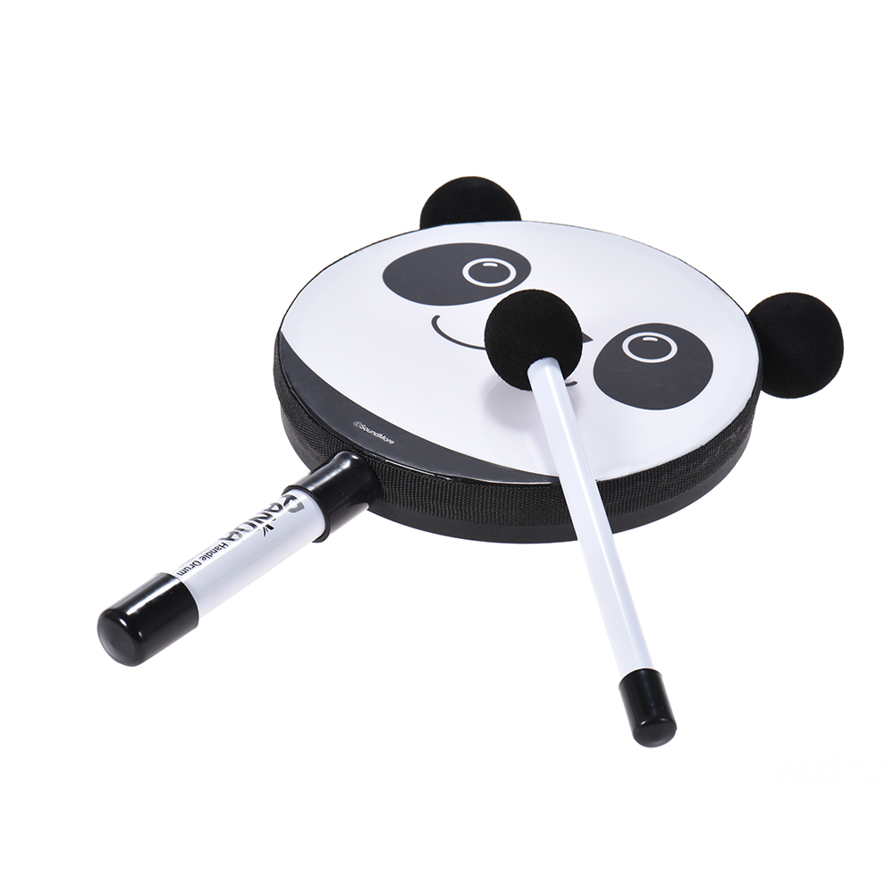 6in Hand Held Tambourine Drum Bell Panda Percussio... – Vicedeal