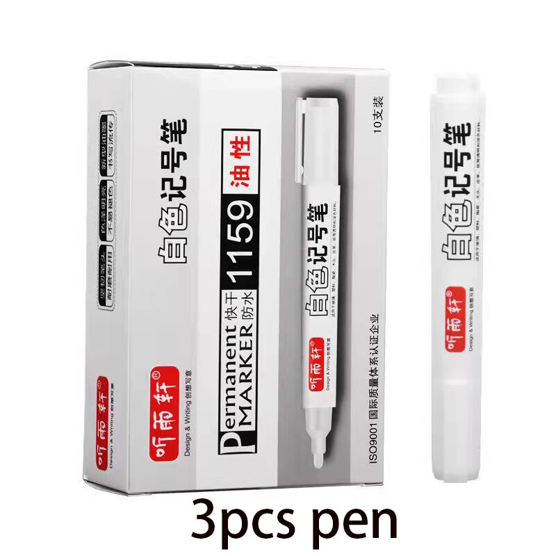 3/5pcs Metal Permanent Marker Pens 6mm White Paint... – Grandado