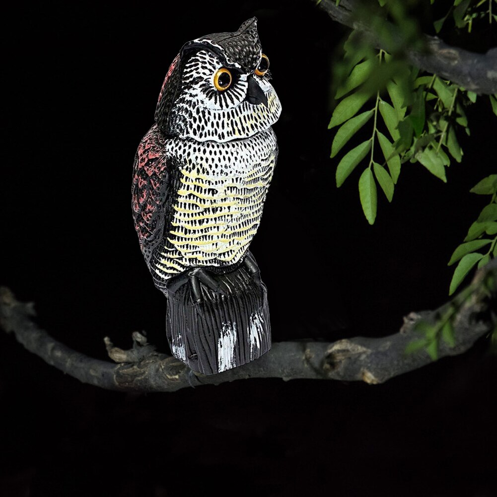 Realistic Bird Rotating Head Owl Garden Ornaments ... – Grandado