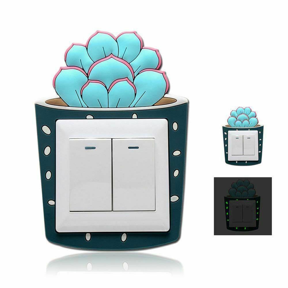 Switch Socket Frame Decor Cute Cartoon 3D Cactus F... – Grandado