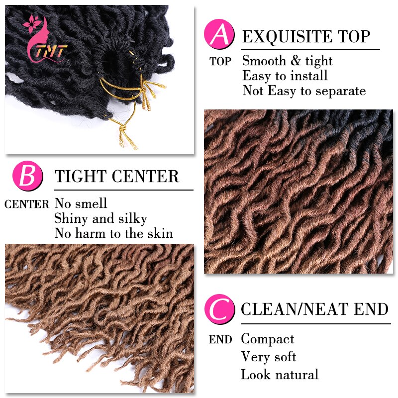 Synthetische Gypsy Locs Gehaakte Vlecht Haar 18Inc... – Vicedeal