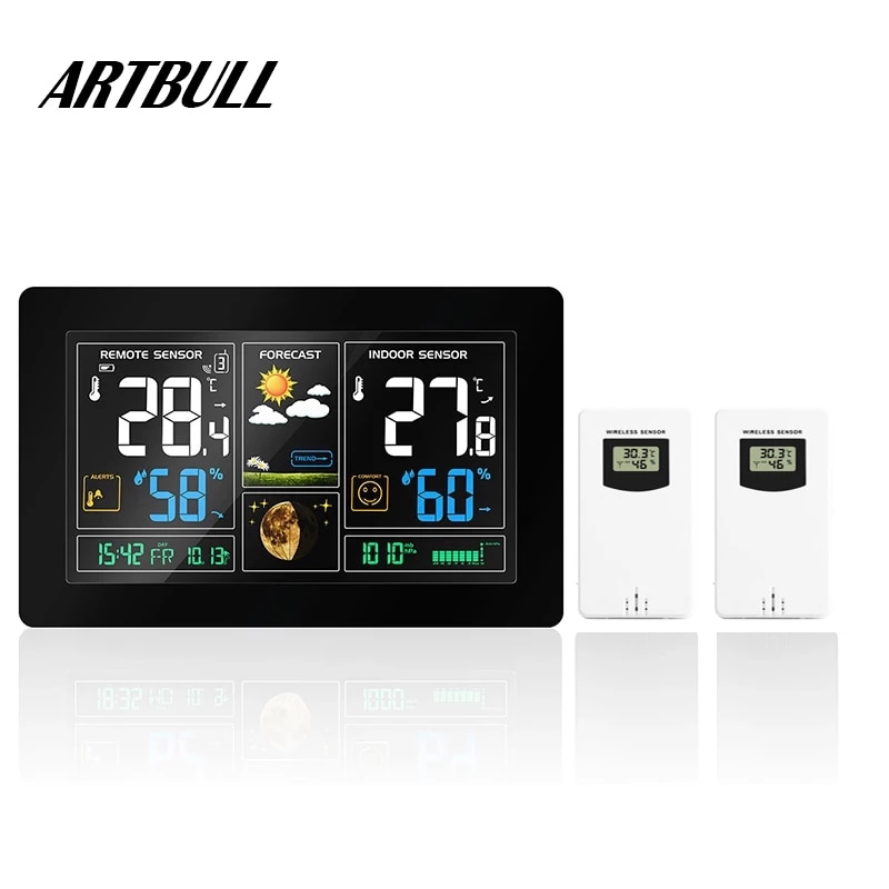 indoor Outdoor hygrometer Thermometer Color Wirele... – Grandado