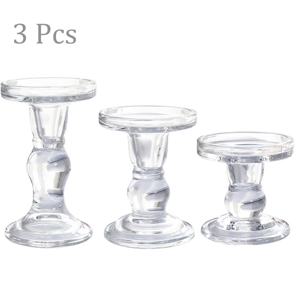 Retro Glass Candle Holder European Transparent/Gre... – Grandado