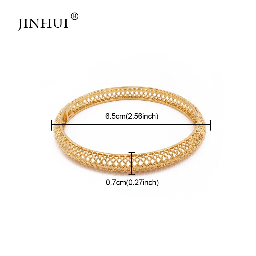 Bangles luxury 24K gold color jewelry for women gi... – Grandado