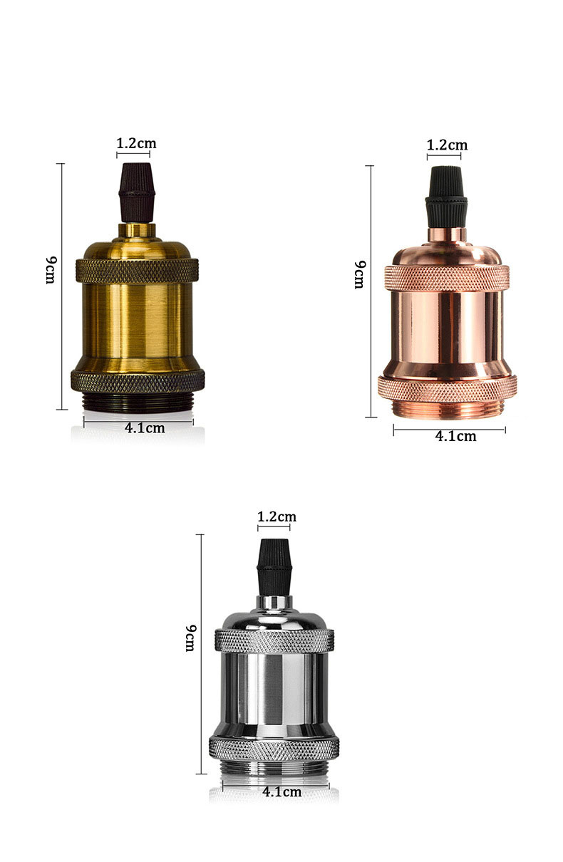 Solid Lamp Socket E26/ E27 Vintage Industrial Edis... – Grandado