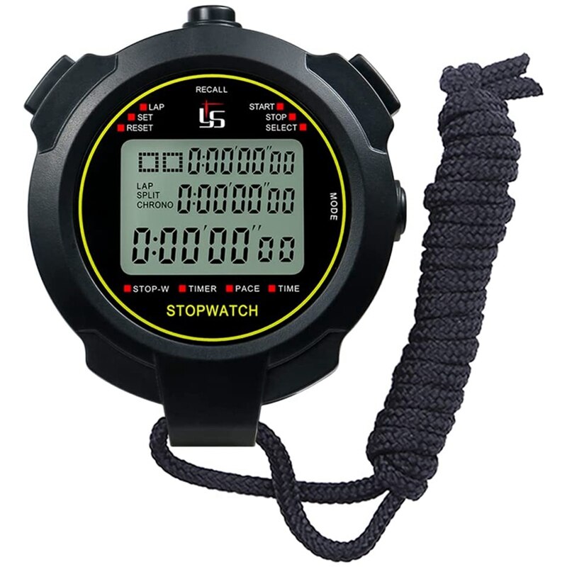 Digital Sports Stopwatch, 10Lap /Split Memory Stop... – Grandado Digital Sports Stopwatch, 10Lap /Split Memory Stop... – Grandado