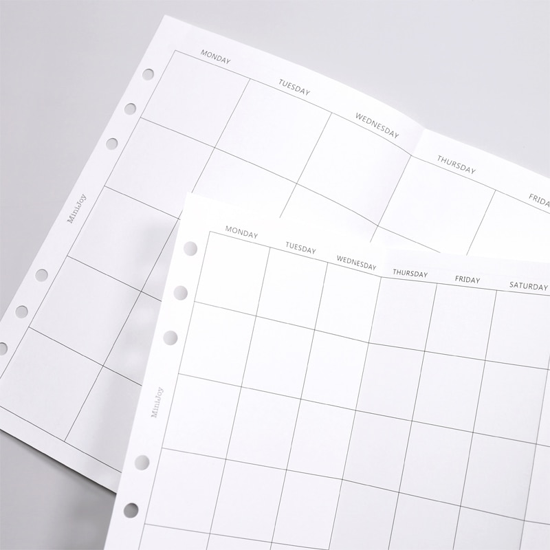 MyPretties Basic Monthly Planner Refill Papers A5 ... – Grandado