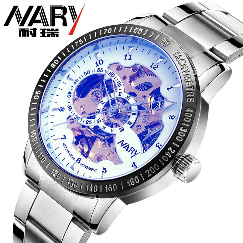 Nary/Nary Fully Automatic Analog Ch Men Hollow Out... – Grandado