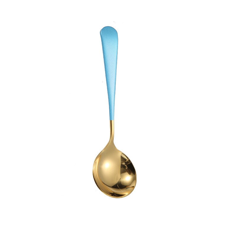 17Cm Roestvrij Stalen Ronde Lepel Leuke Dessert Le... – Vicedeal