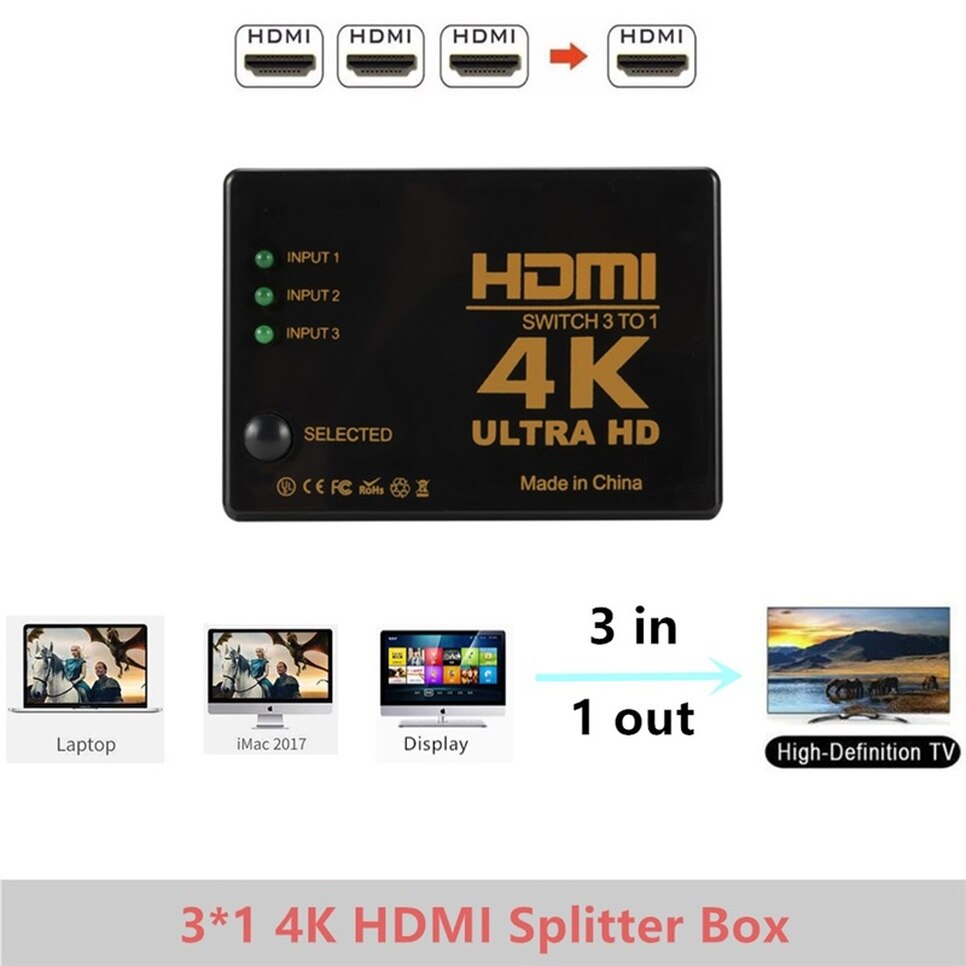 Bggqgg 1080P 4K 2K Hdmi Video Switcher Hdmi Splitt... – Vicedeal