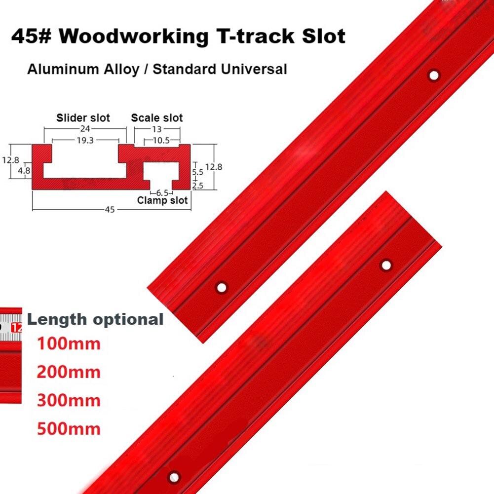 Rood 45 Type T-Track Tool T-Slot Mijter Houtbewerk... – Vicedeal