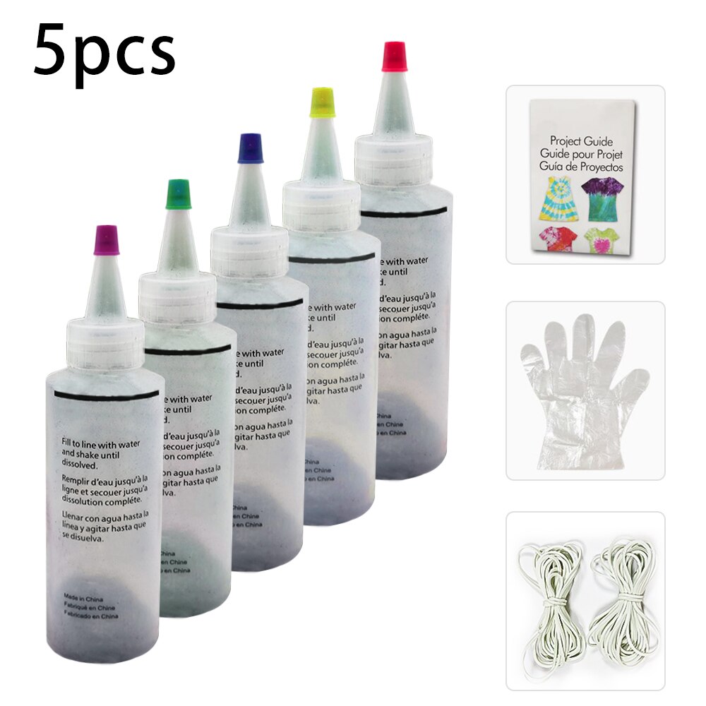 5 Bottles/12Bottles Permanent One Step Tie Dye Set... – Vicedeal