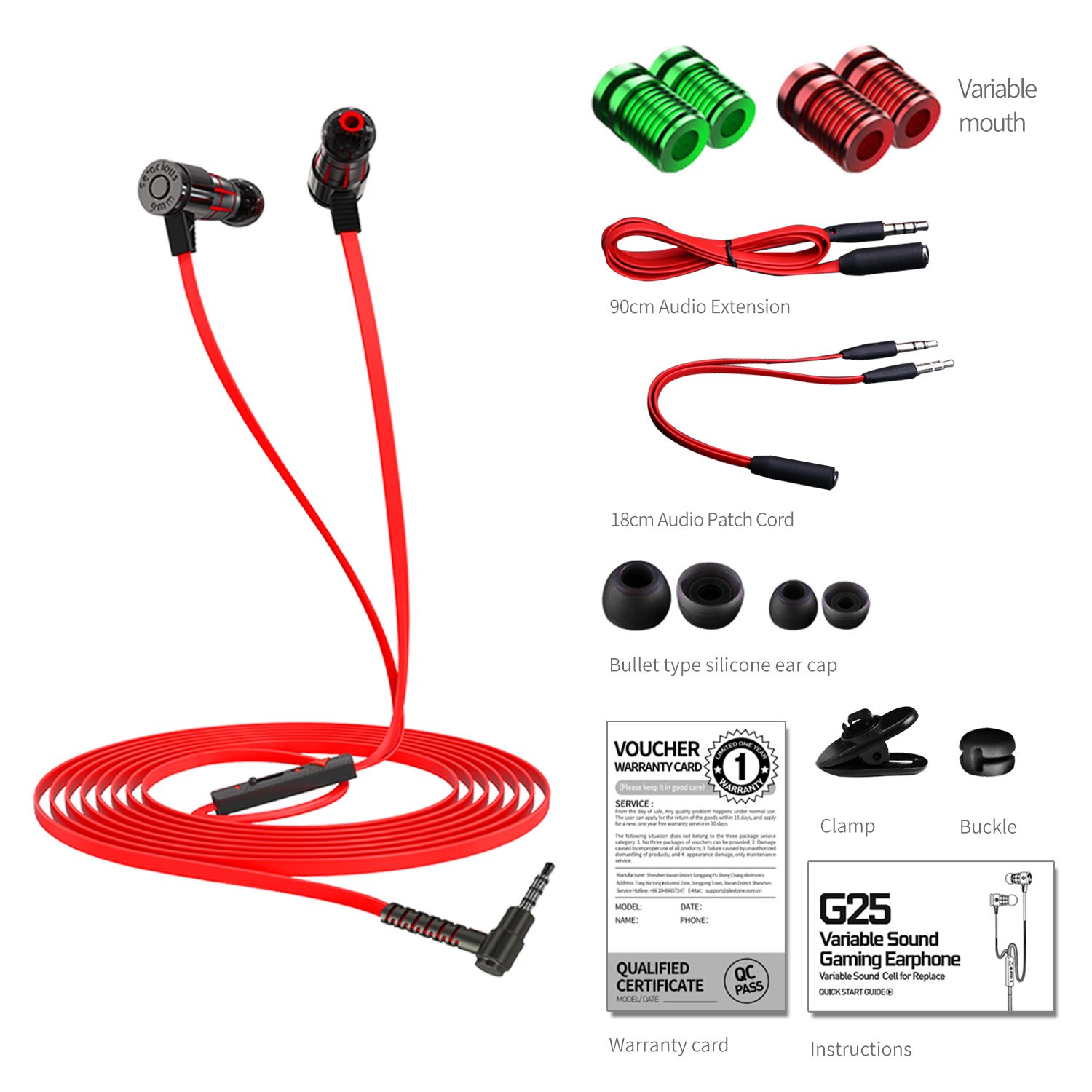 PLEXTONE G25 Gaming Earphone 3.5mm Pubg In-Ear Ric... – Vicedeal