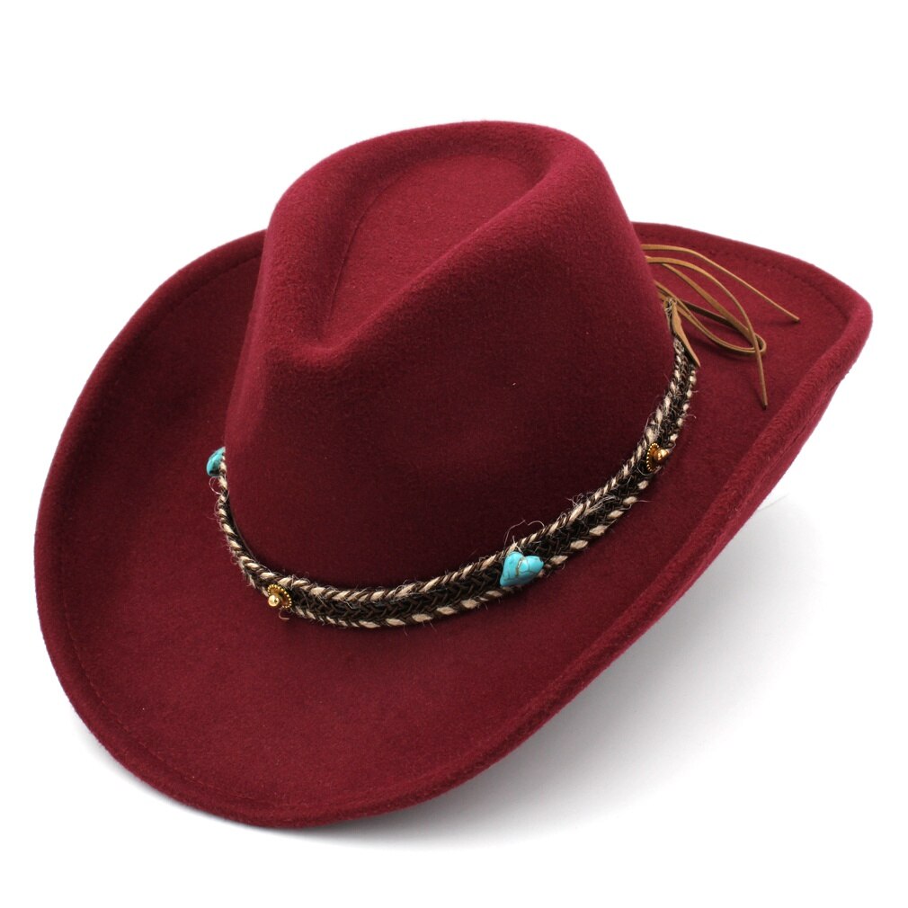 Mistdawn Unisex Wool Blend Western Cowboy Fedora H... – Grandado