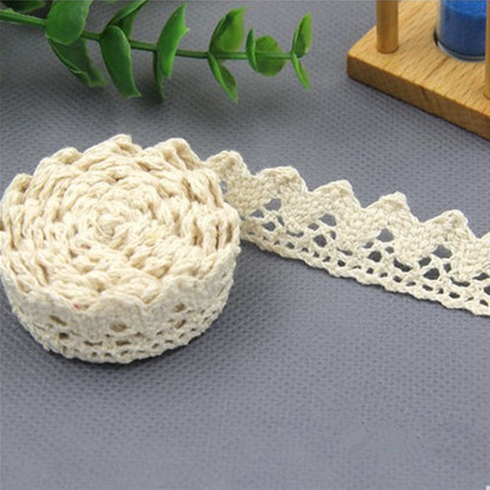 5 Yard Cotton Crochet Lace Trim Fabric Ribbon Sewi... – Grandado
