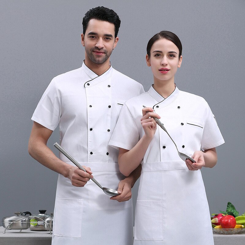 Roupas do chef masculino manga curta respirável ne... – Vicedeal