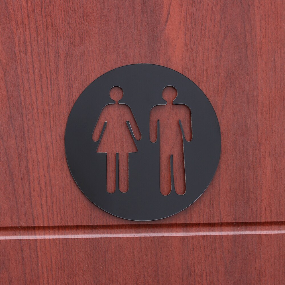 1Set WC Toilet Entrance Sign Door Stickers For Pub... – Grandado