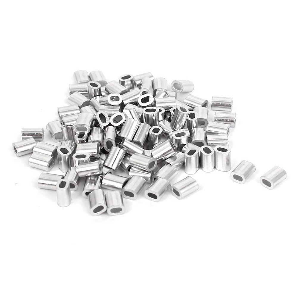 100 Pcs 1mm Steel Wire Rope Aluminum Ferrules Slee... – Grandado