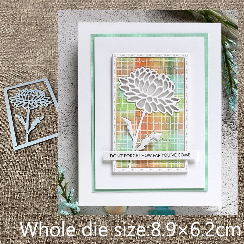 Craft Metal stencil mold Cutting Dies Dahlia Frame... – Grandado