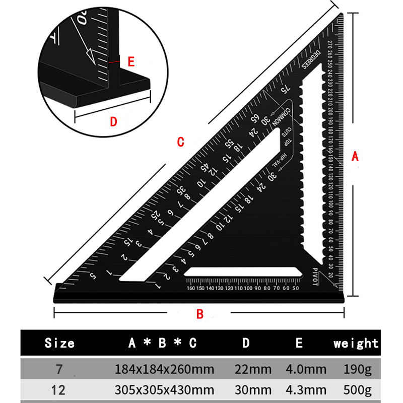 Woodworking Aluminum Alloy Triangle Gauges Measuri... – Grandado