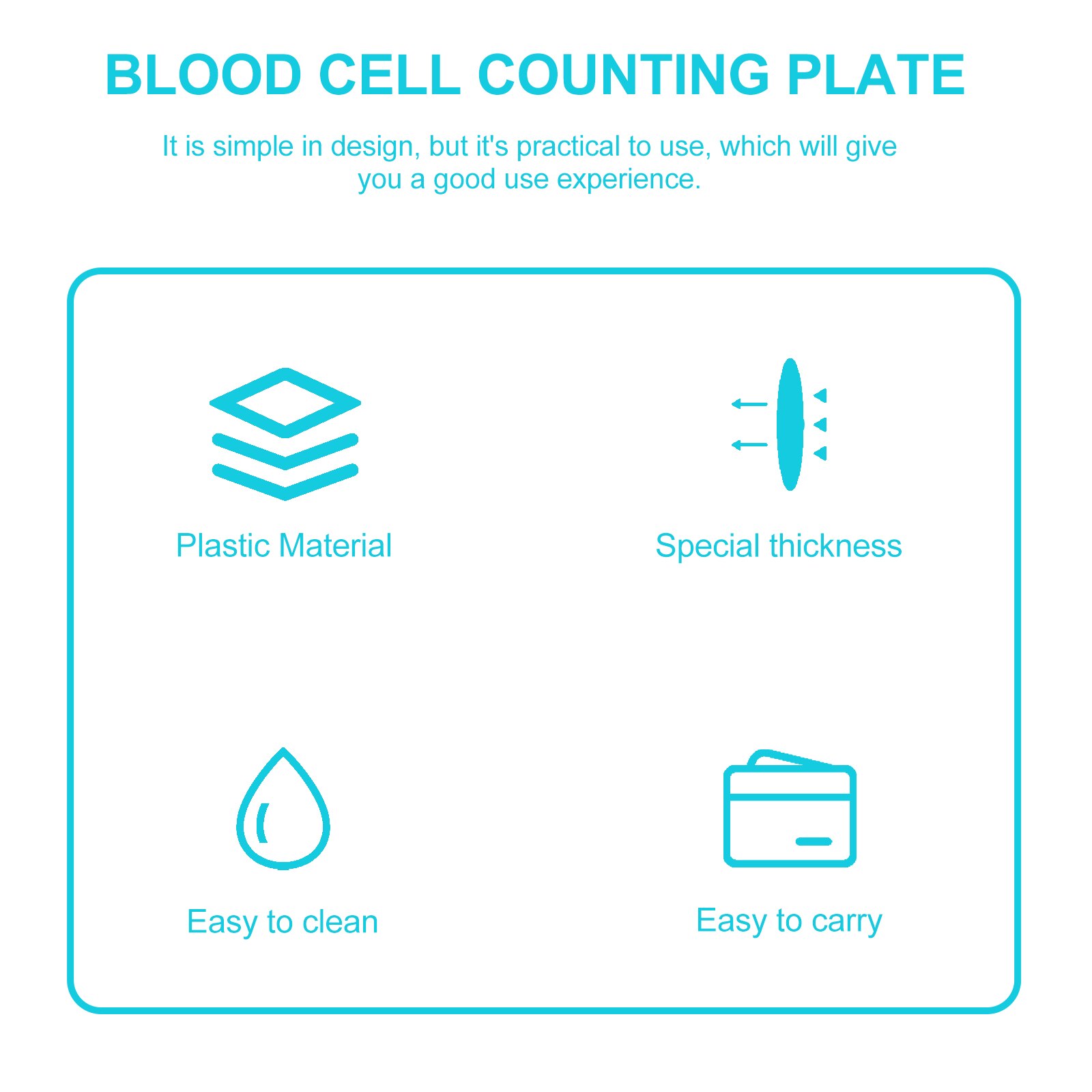 1 Pc Laboratory Hemocytometer Blood Counting Board... – Vicedeal