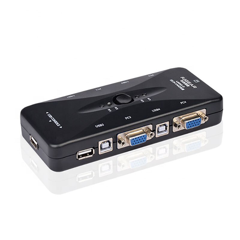 Usb kvm switch box 4 porte usb 2.0 fire i en ud ma... – Vicedeal