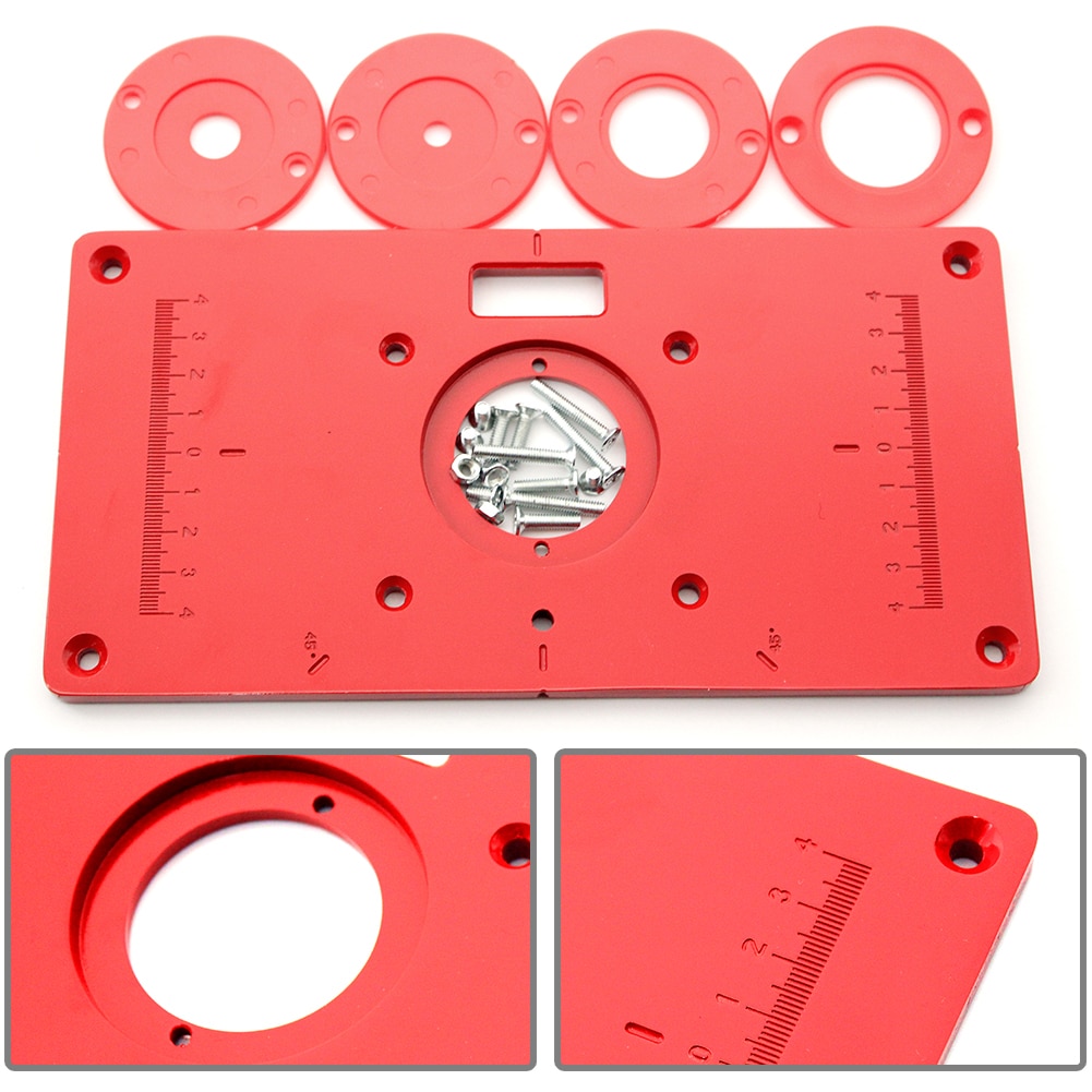 Aluminum Router Table Insert Plate With Bushing Ri... – Vicedeal