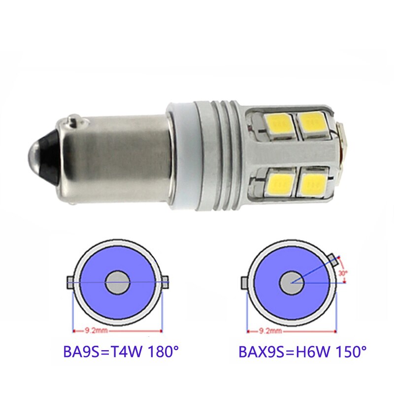 Yccpauto T4W BA9S Led Canbus Lampen Wit BAX9S H6W ... – Vicedeal