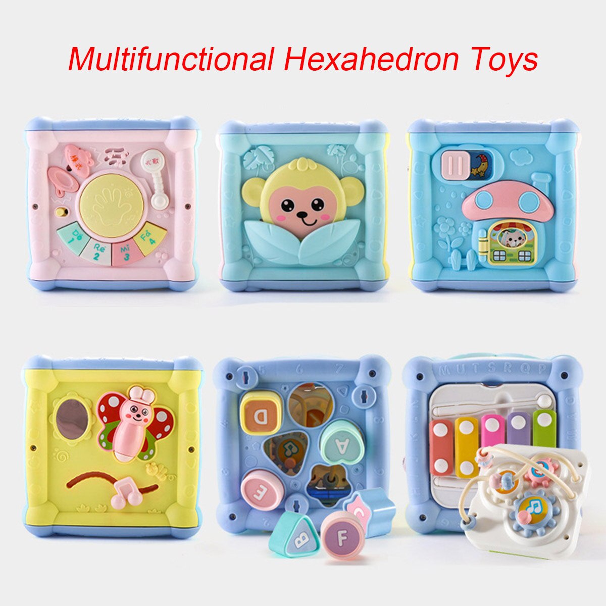 Multifunction Musical Drum Activity Cube musical t... – Vicedeal