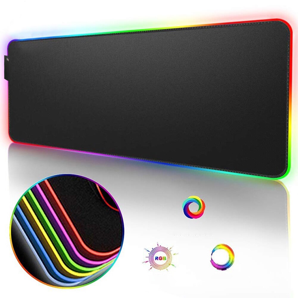 RGB Gaming Mouse Pad Large Mouse Pad Gamer Led Com... – Grandado