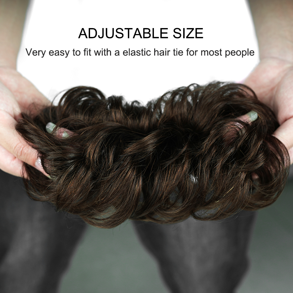 Hair Bun Straight Messy Donut Chignon Hair Piece W... – Vicedeal