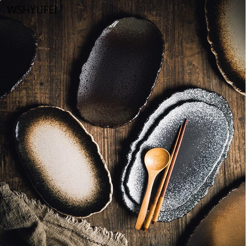 1PCS ceramic irregular strip sushi plate Japanese ... – Vicedeal