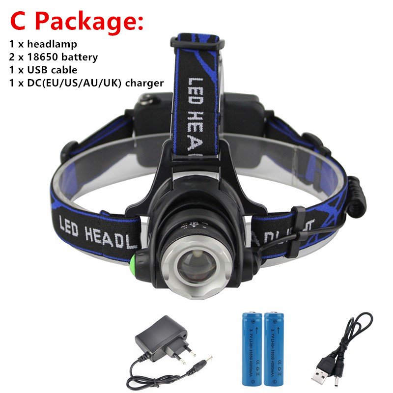 Led XML-T6 Of XM-L2 10W Zoom Koplamp Zoomable 3-Mo... – Grandado