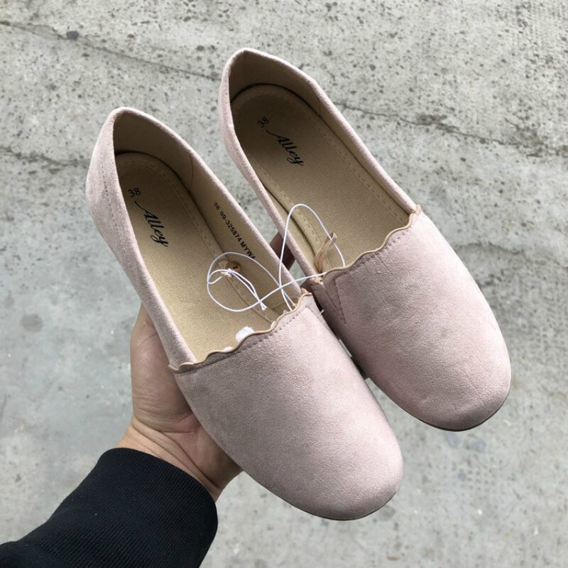 Pink Flock Women Shoes Square Toe Summer Shallow M... – Grandado