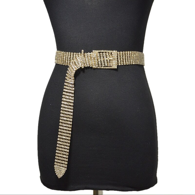Official 105cm luxury women’s rhinestone belt blin... – Grandado