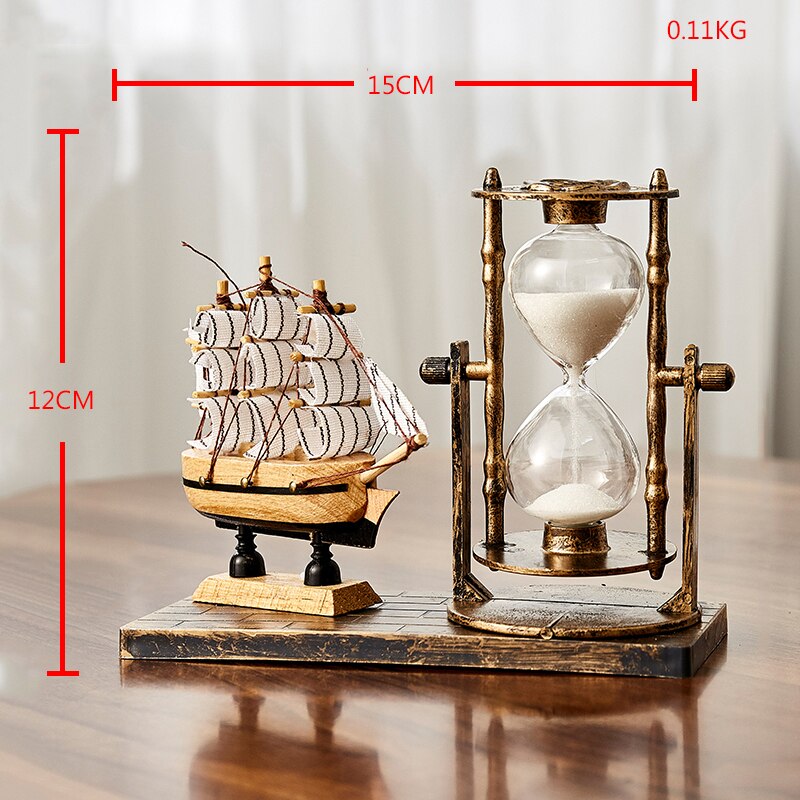 European Retro Globe Hourglass Sand Timer Metal Ho... – Grandado