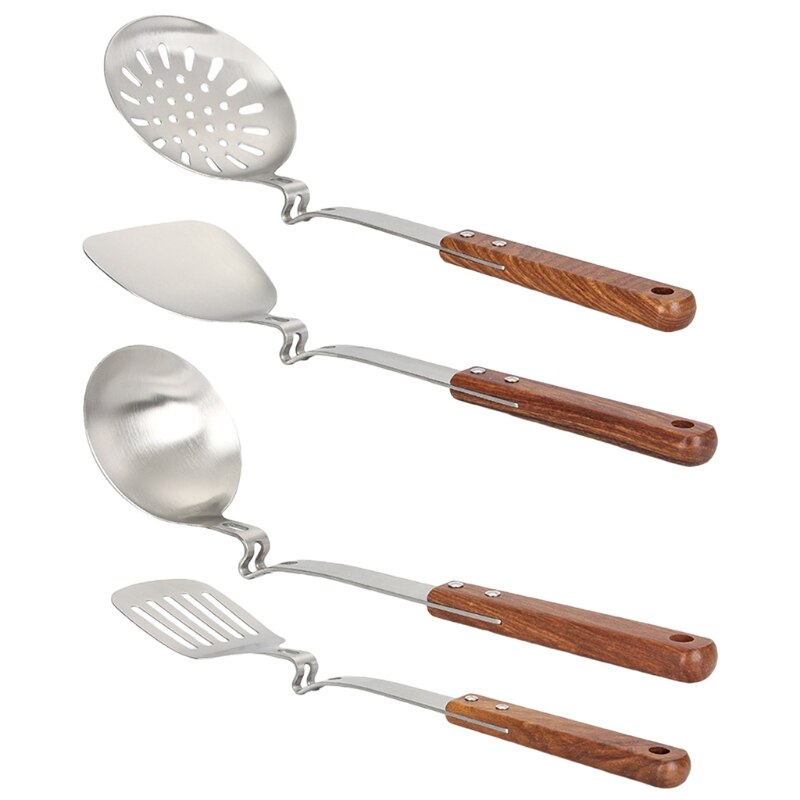 Wok Spatula Spoon Ladle Spatula for Wok 304 Stainl... – Grandado