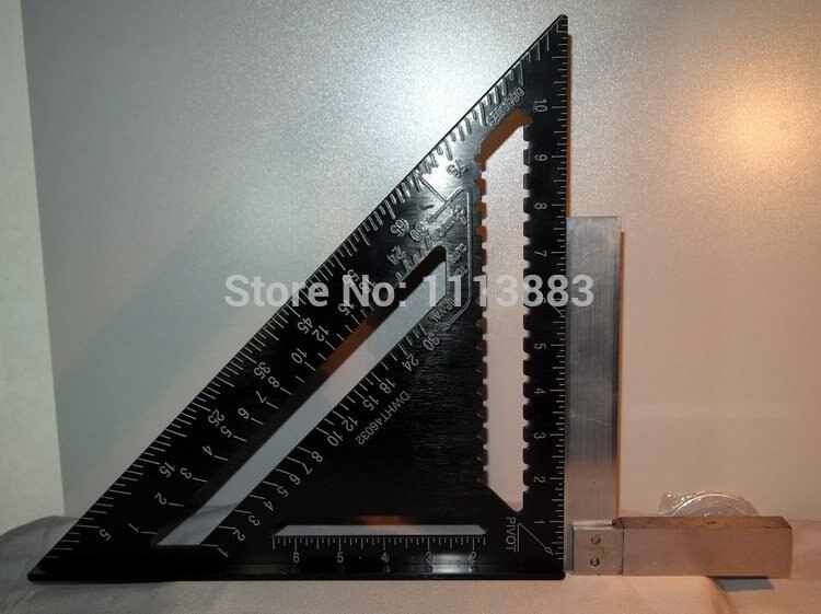 12inch/300mm Black Aluminum Alloy Speed Square Raf... – Vicedeal