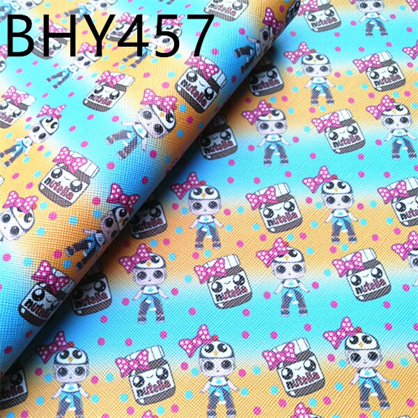 7.6*12inch cartoon print synthetic leather fabric ... – Grandado