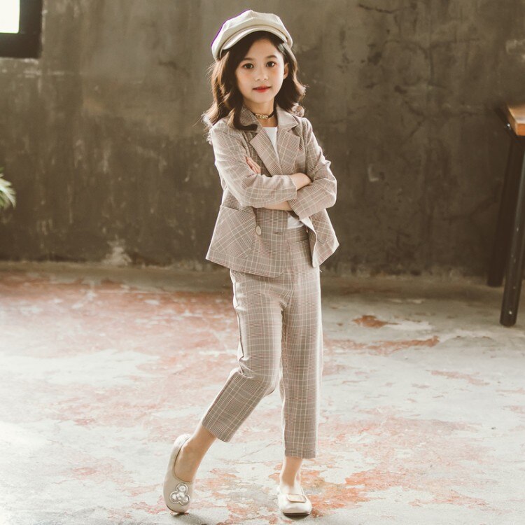 Girls' Long-sleeved Blazer Suits Casual Childr... – Grandado