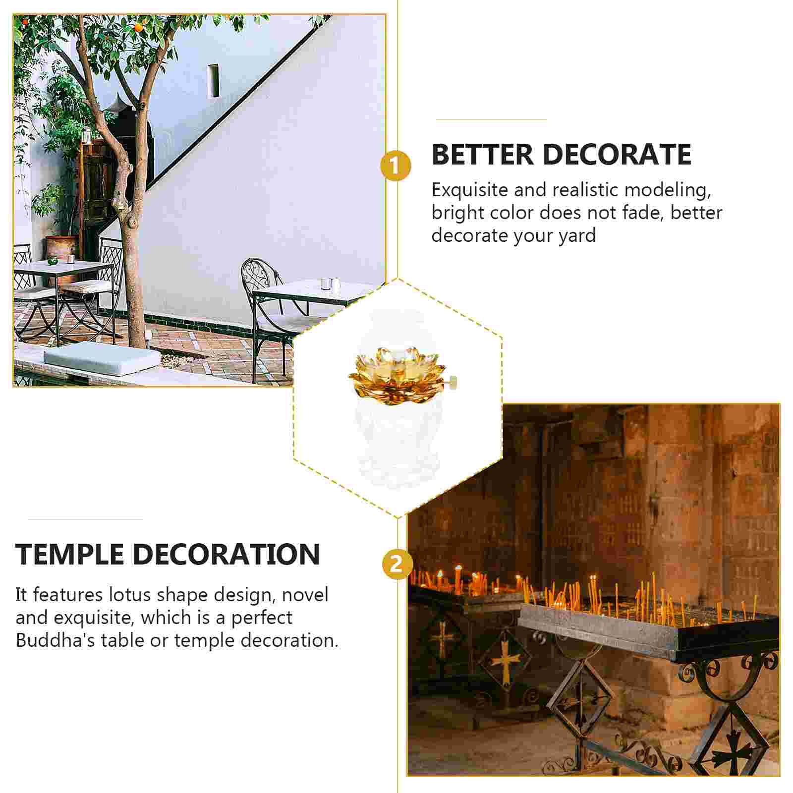 1pc Glass Lotus Light Front Light Kerosene Lamp Li... – Grandado