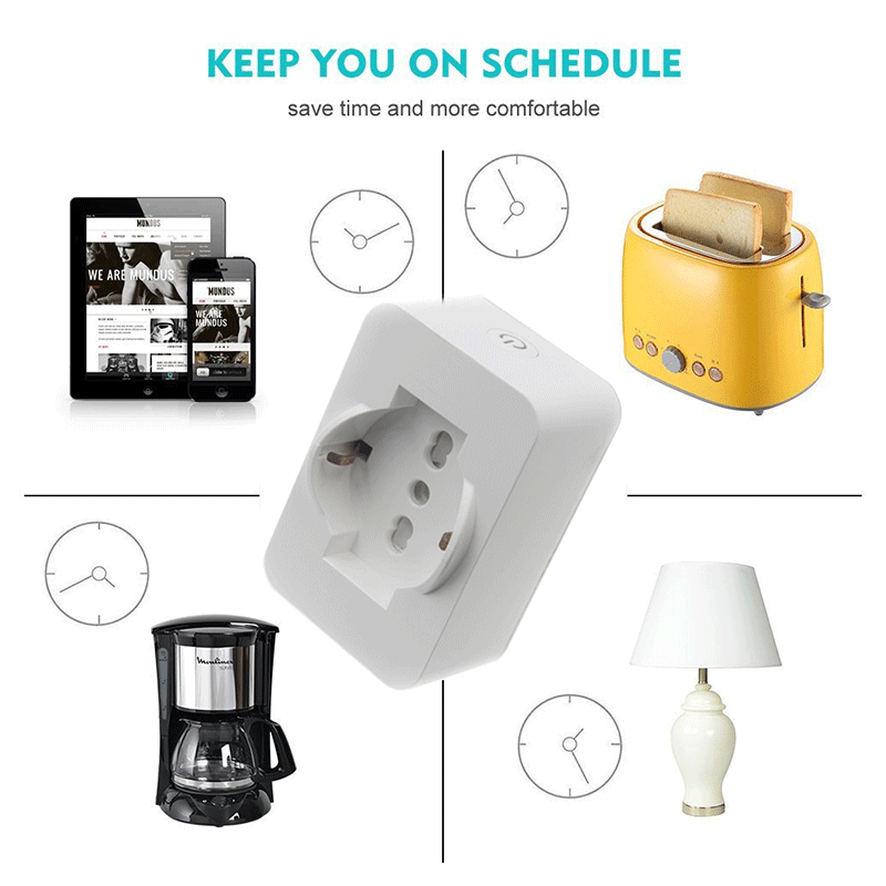 WiFi Smart Socket Power Plug Italian Guide Rail So... – Vicedeal
