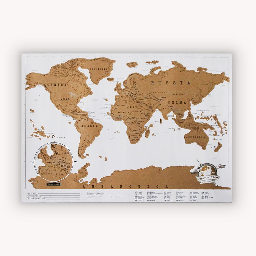 ROWBOE Scratch map kantoor decoratie Engels Retro ... – Vicedeal