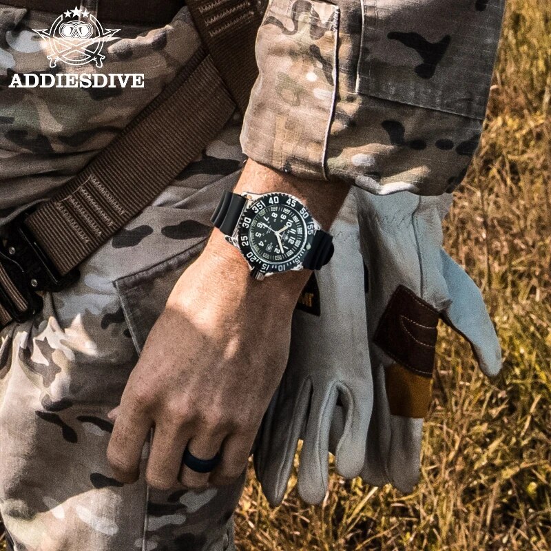 Addies Dive Men Casual Watch Calendar Display 50m ... – Grandado