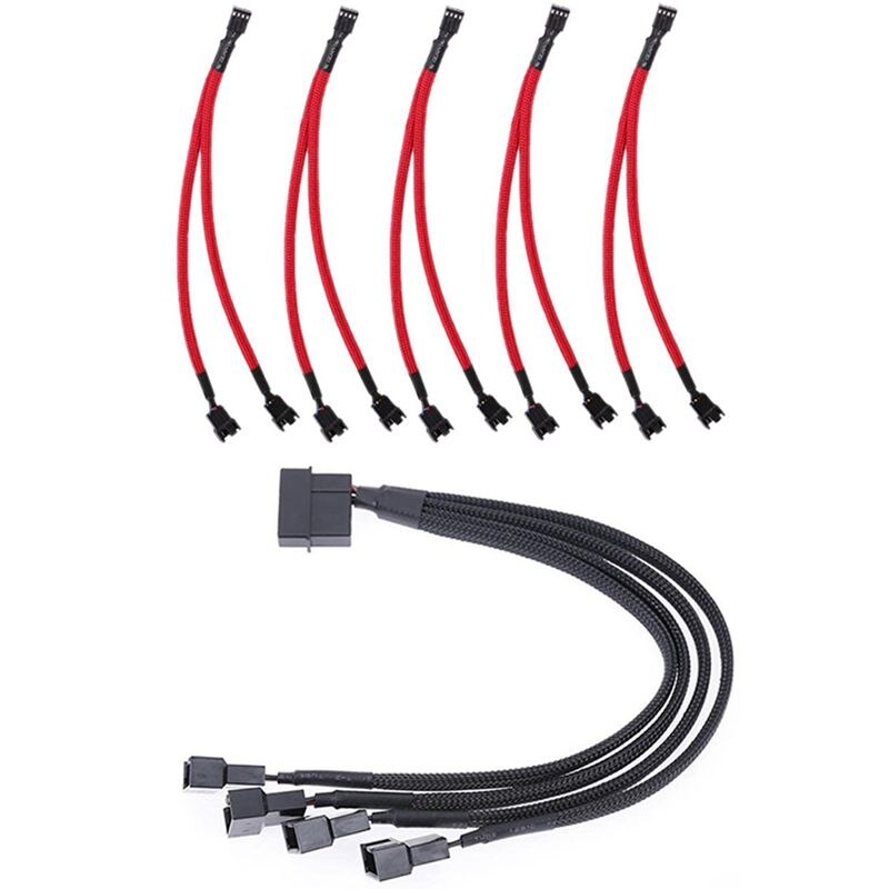 5Pcs 4 Pin Extension Cable PWM Fan Splitter Cable ... – Grandado