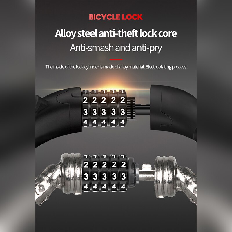 Xunting Mountain Bike Lock Electric Stainless Stee... – Grandado
