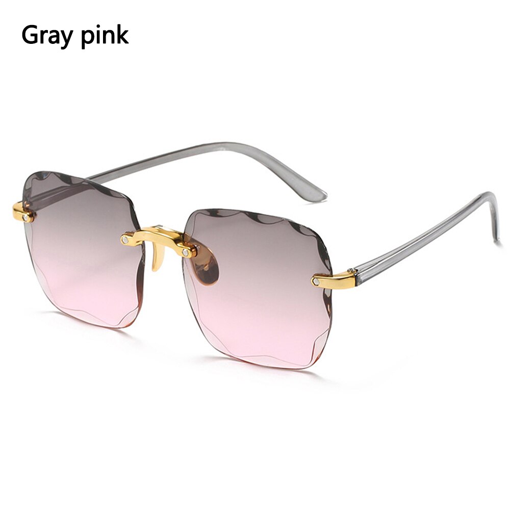 Square Rimless Gradient Shades Sunglasses UV400 Vi... – Grandado