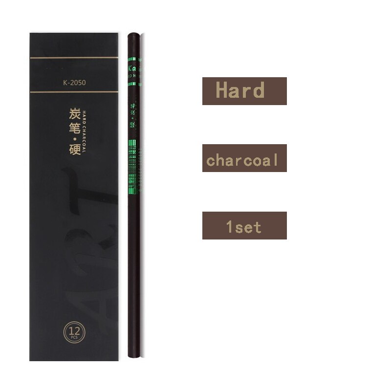 12 charcoal art soft drawing pencils sketch painti... – Grandado