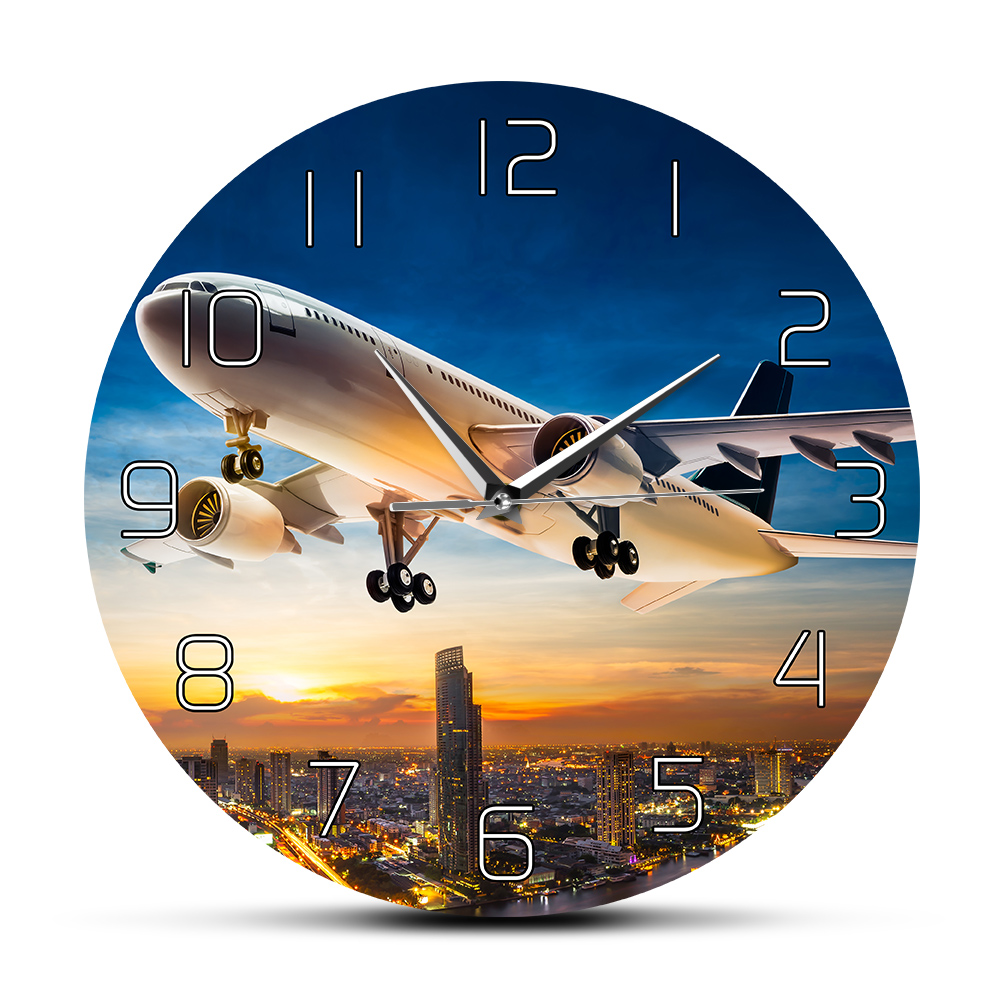 Digital Silent Wall Clock Air Jet Plane Flying Ove... – Vicedeal