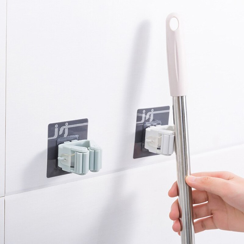Seamless Wall Hanging Mop Hook Wall Mop Holder Hoo... – Grandado